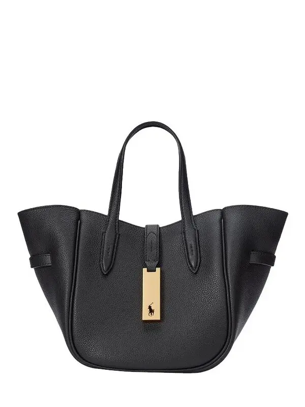 Polo Ralph Lauren Polo Id Leather Crossbody Tote Bag - Black