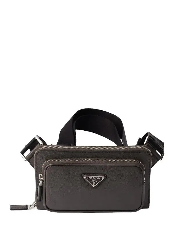 Prada Saffiano Leather Belt Bag - Grey