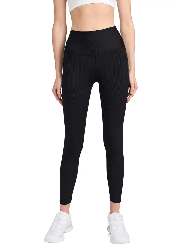 Year Of Ours Ribbed 7/8 Ankle Leggings - Black