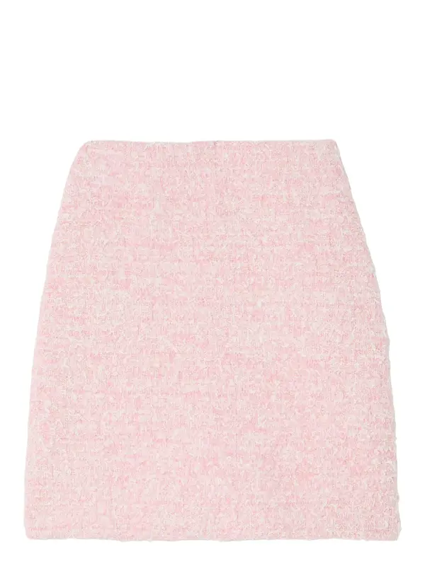 Balenciaga Metallic Cotton-blend Tweed Mini Skirt - Pink