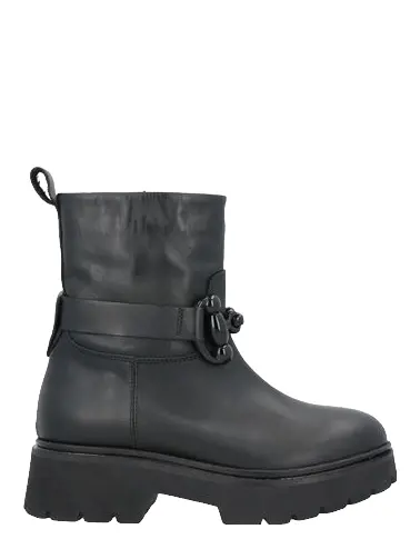 JANET & JANET Ankle Boots In Leather - Black