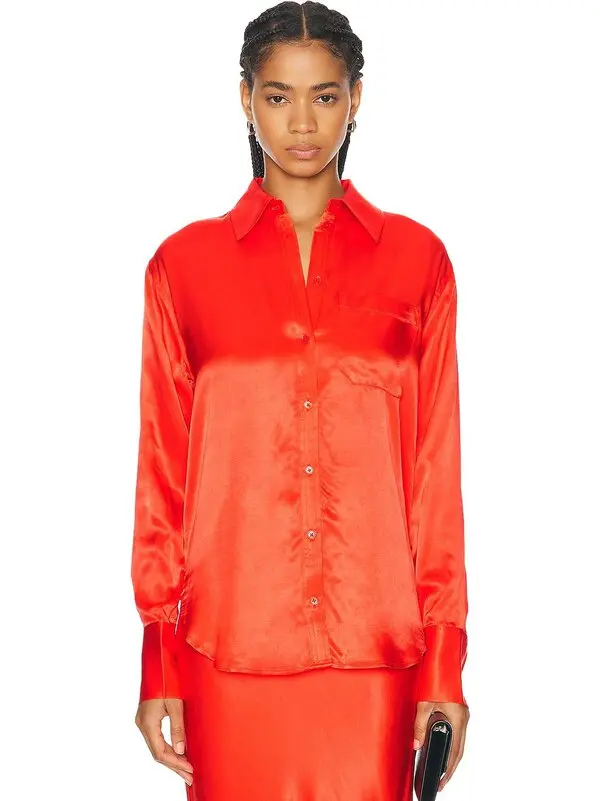 L'academie By Marianna Lenae Shirt - Red Orange