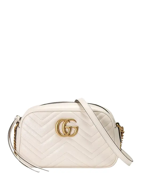 Gucci Gg Marmont Small Shoulder Bag - White
