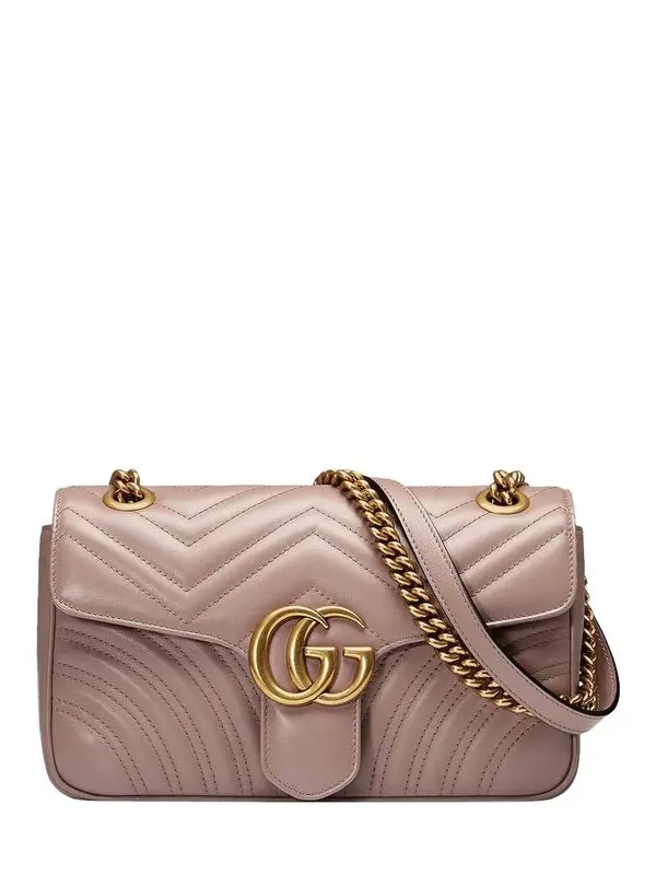 Gucci Gg Marmont Matelassé Shoulder Bag - Pink