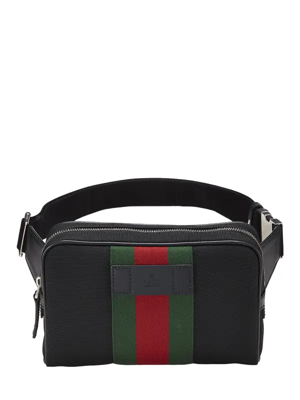 Gucci Techno Canvas Belt Bag - Black