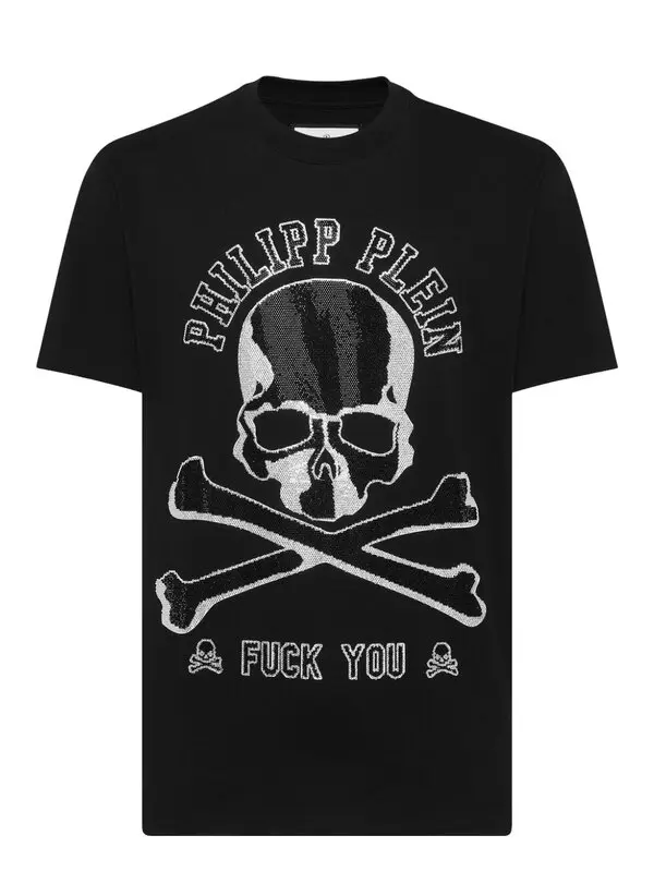 Philipp Plein Skull-print Cotton T-shirt - Black