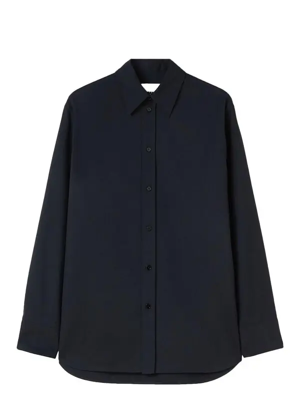 JIL SANDER Long-sleeve Wool Shirt - Blue