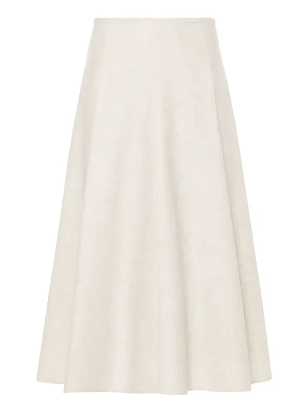 Brunello Cucinelli Pleat-detail A-line Skirt - Neutrals