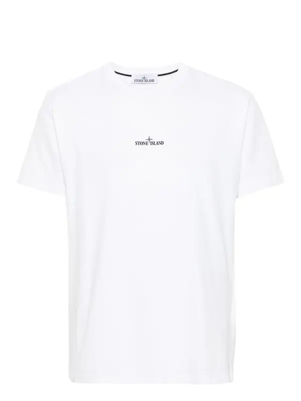 Stone Island Logo-print Cotton T-shirt - White