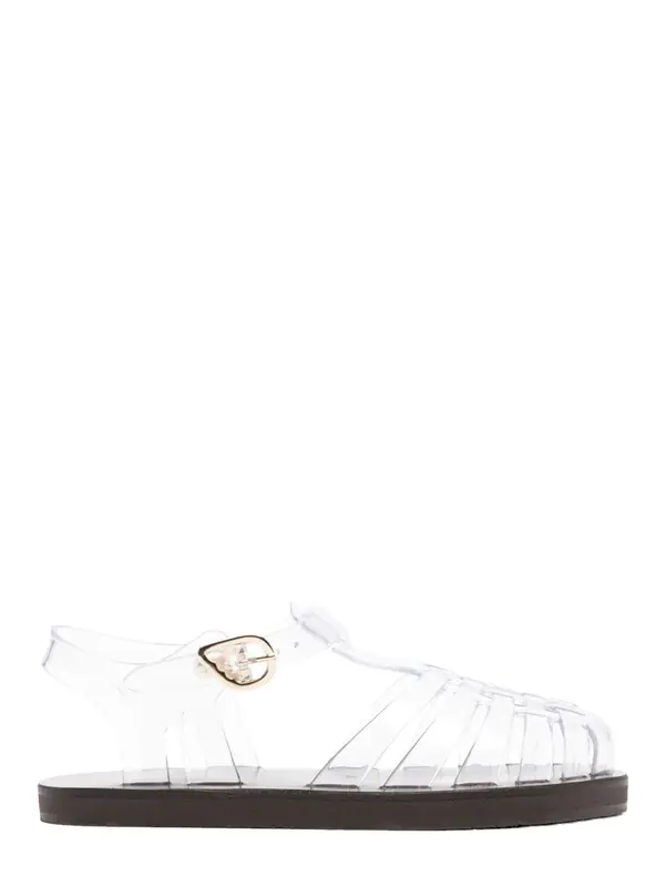 ANCIENT GREEK SANDALS Homeria Jelly Flat Sandals - White