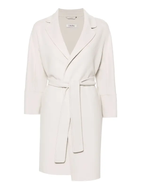 Max Mara Belted Wool Coat - Grey