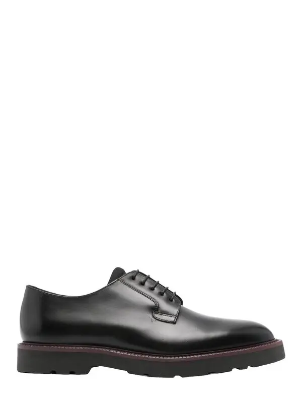 Paul Smith Leather Derby Shoes - Black