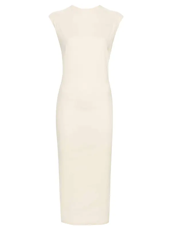 Issey Miyake Membrane Textured Midi Dress - Neutrals