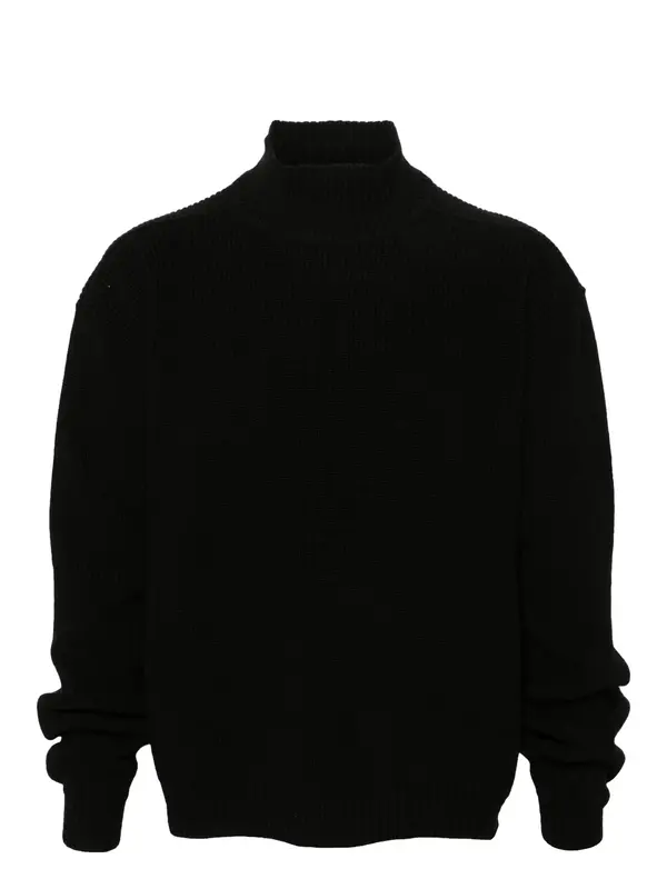 Rick Owens Roll-neck Virgin-wool Jumper - Black