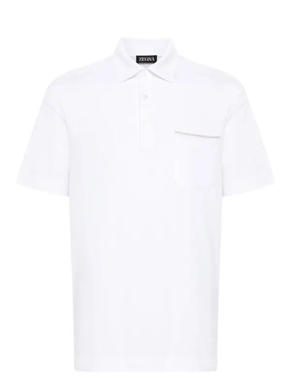 Zegna Cotton Piqué Polo Shirt - White