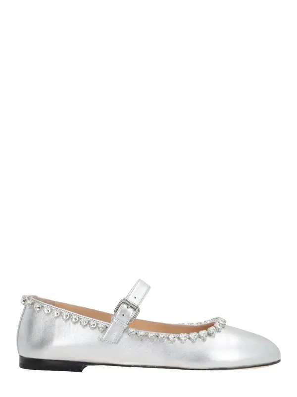 Mach & Mach Audrey Ballet Pumps - Silver