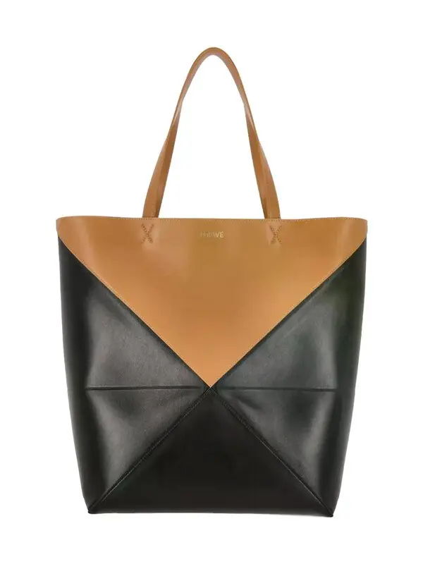Loewe Xl Puzzle Fold Leather Tote - Brown