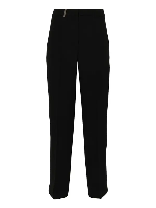 Peserico Straight-leg Tailored Trousers - Black