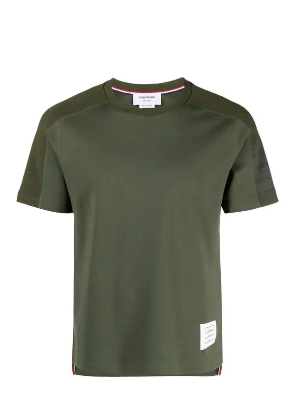 Thom Browne 4-bar Cotton T-shirt - Green