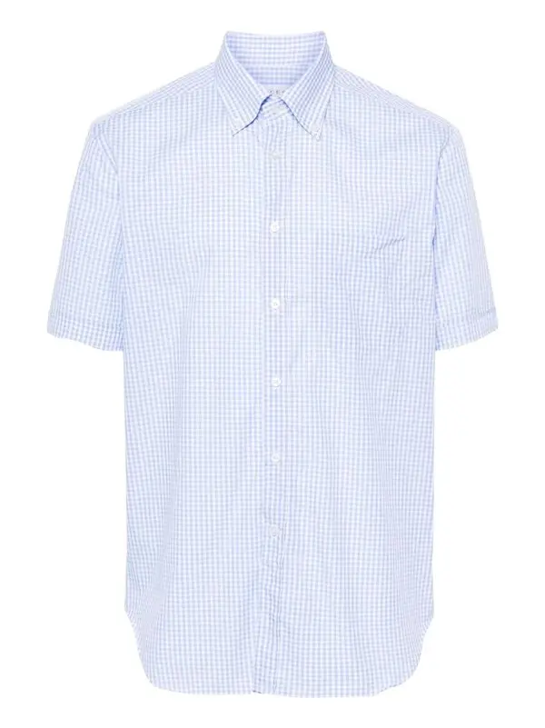 XACUS Check-pattern Cotton Shirt - Blue