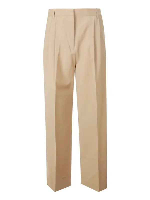 RÓHE Pleated Slim-fit Trousers - Neutrals