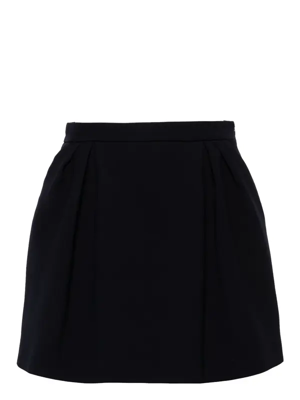 Alessandra Rich Virgin Wool Mini Skirt - Blue