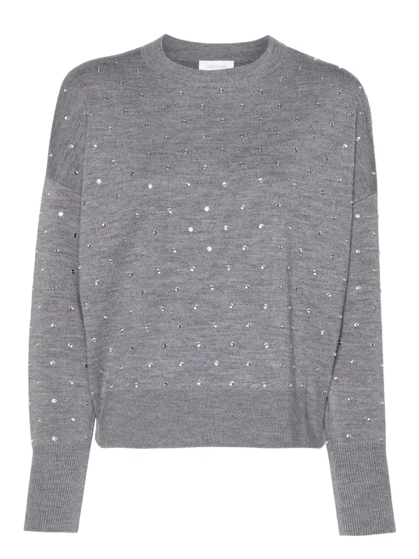 Rabanne Crystal-embellished Jumper - Grey