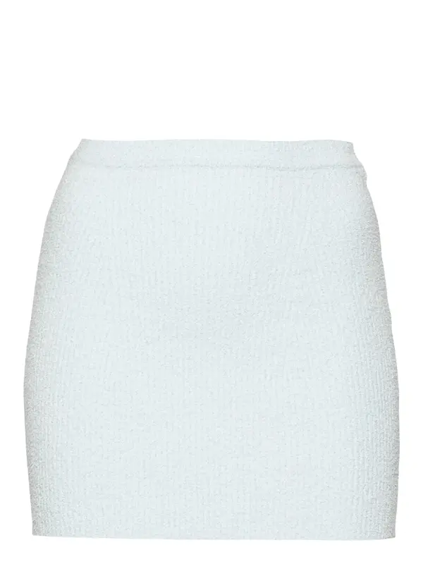 Wardrobe.NYC Towelling-finish Mini Skirt - Blue