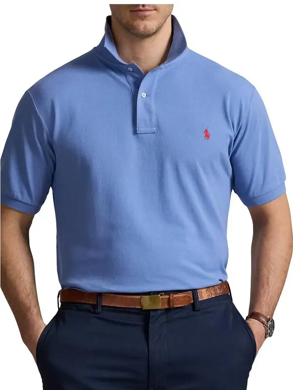 Polo Ralph Lauren Big & Tall Mesh Polo Shirt - Campus Blue