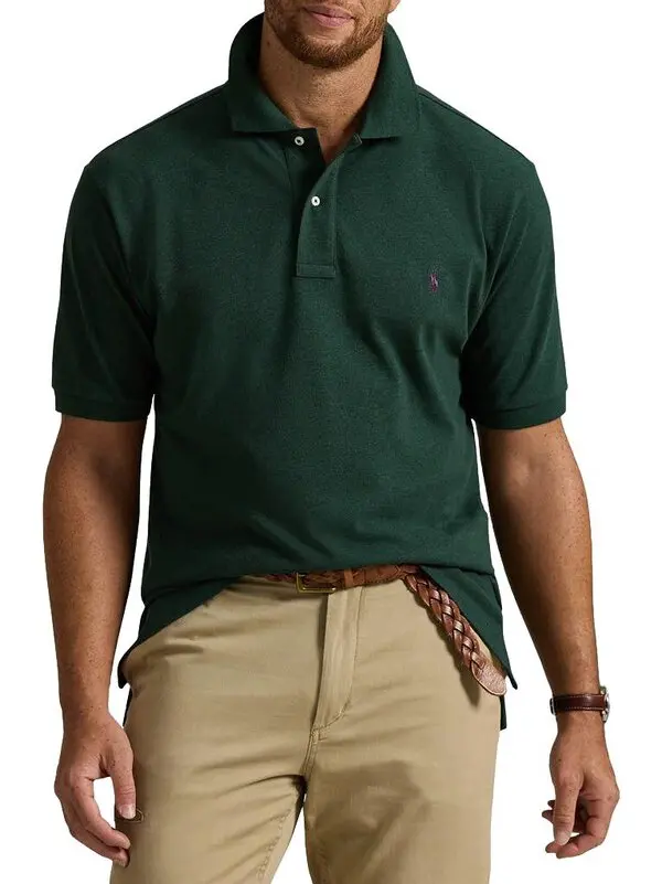 Polo Ralph Lauren Big & Tall Mesh Polo Shirt - Scotch Pine Hthr