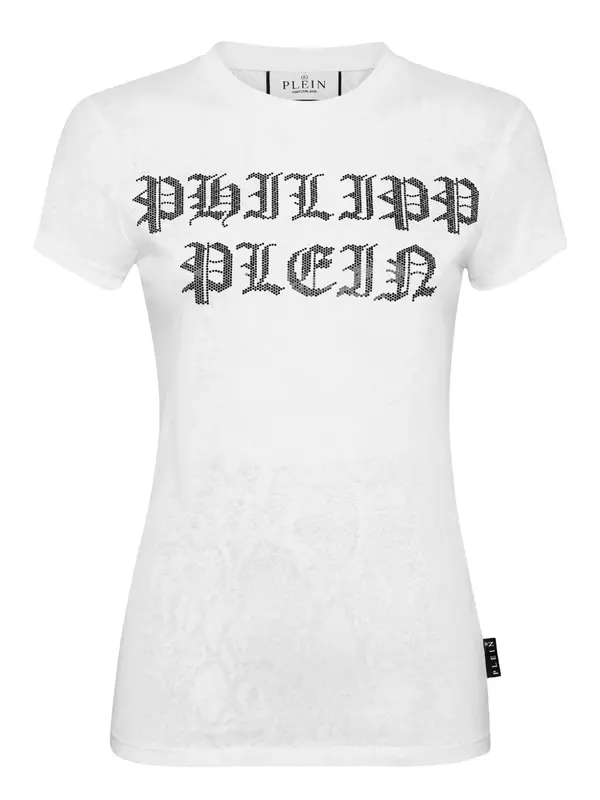 Philipp Plein Crystal-embellished T-shirt - White