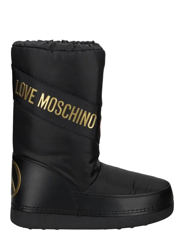 Moschino Logo-print Snow Boots - Black