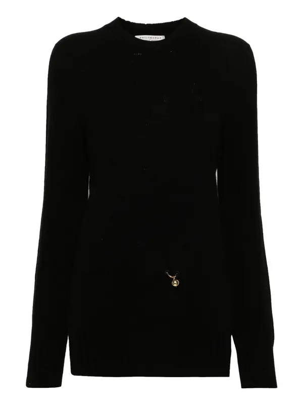 Philosophy Di Lorenzo Serafini Piercing-detail Jumper - Black