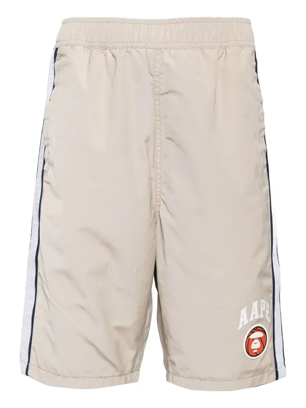 AAPE BY *A BATHING APE® Logo-print Shorts - Neutrals