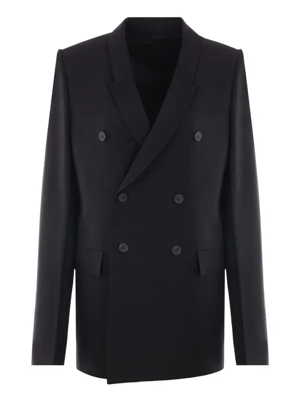 Rick Owens Double-breasted Wool Blazer - Black