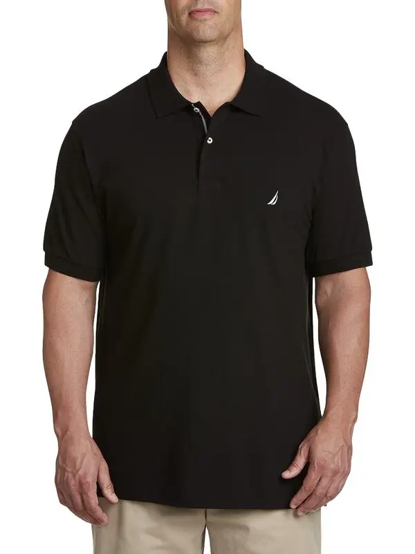 NAUTICA Stretch Piqué Polo Shirt - Black