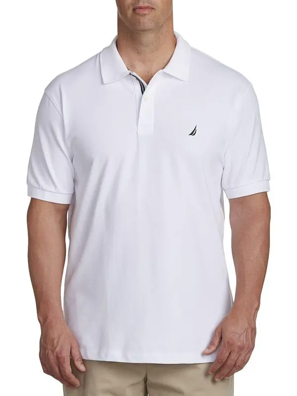 NAUTICA Stretch Piqué Polo Shirt - White
