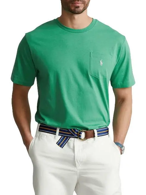 Polo Ralph Lauren Big & Tall Classic Fit Jersey Crewneck Pocket Tee - Raft Green