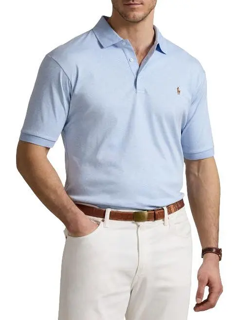 Polo Ralph Lauren Big & Tall Soft Touch Polo Shirt - Office Blue Hthr