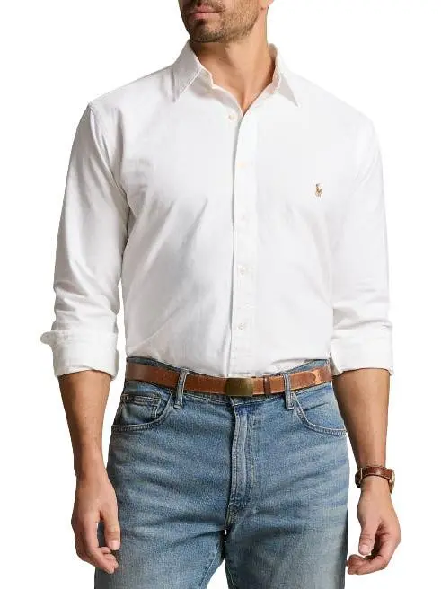 Polo Ralph Lauren Big & Tall Oxford Sport Shirt - White