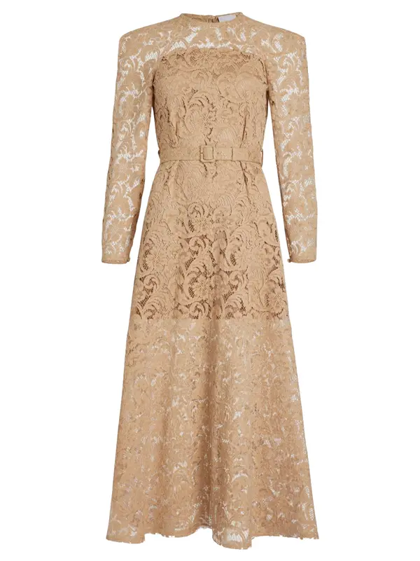 Patou Floral-lace Maxi Dress - Neutrals