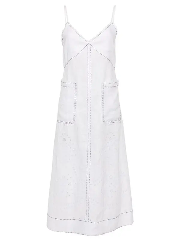 Vita Kin Luna Linen Midi Dress - White