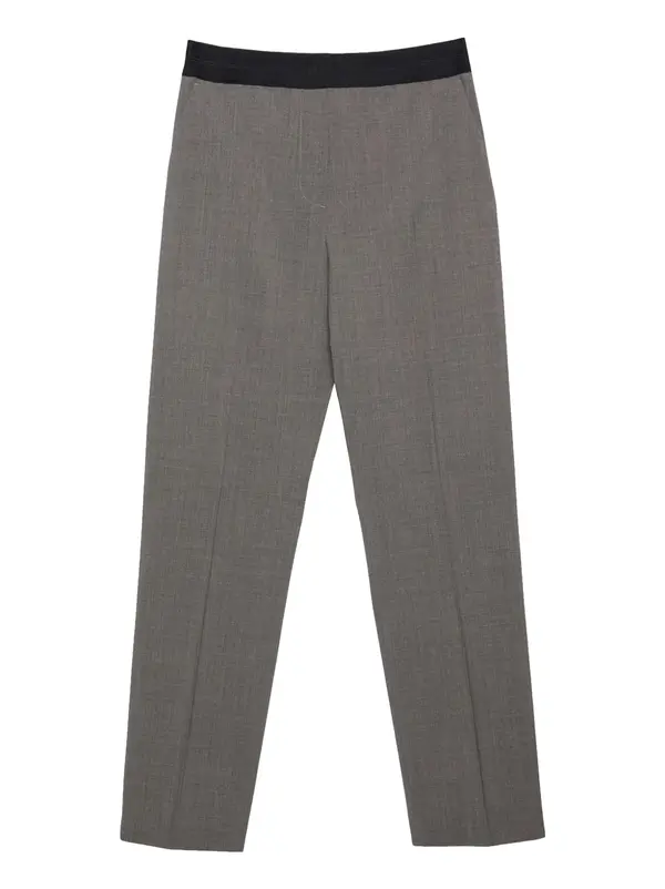 MSGM Straight-leg Virgin Wool-blend Trousers - Grey