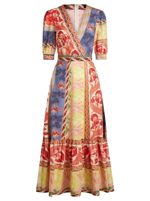 Etro Cotton Poplin Calf-length Dress - Yellow