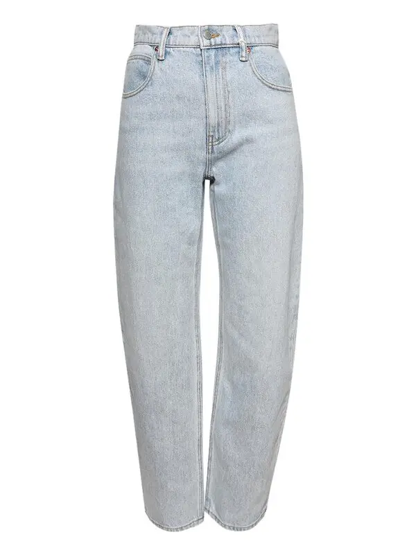 Alexander Wang Zipped Back Slit Wide-leg Jeans - Multi