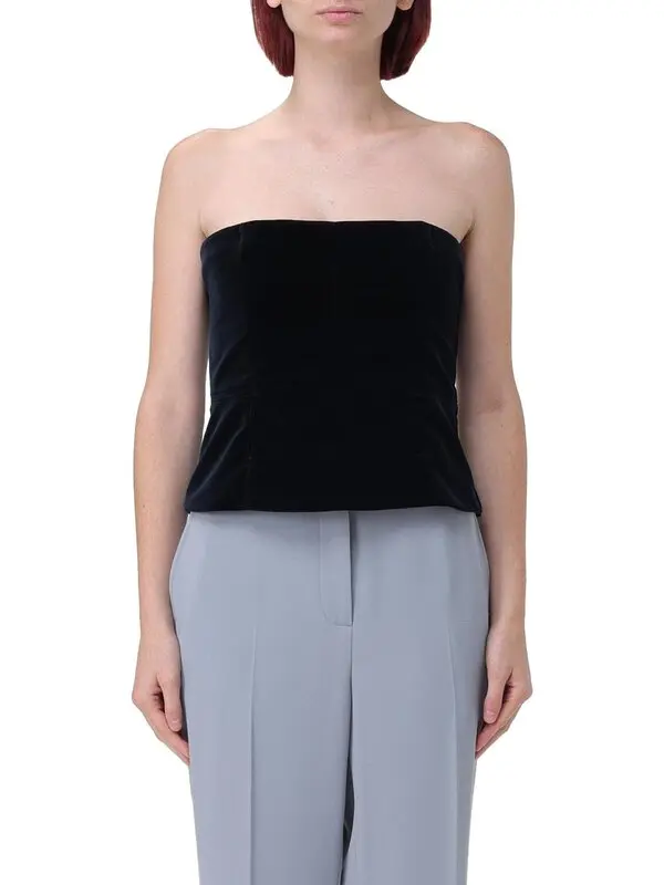 TOM FORD Velvet Strapless Top - Blue