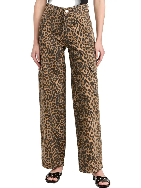 DAMSON MADDER Print Cargo Trousers - Leopard