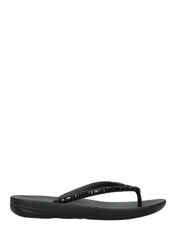 Fitflop Iqushion Sparkle Flip Flops - Black