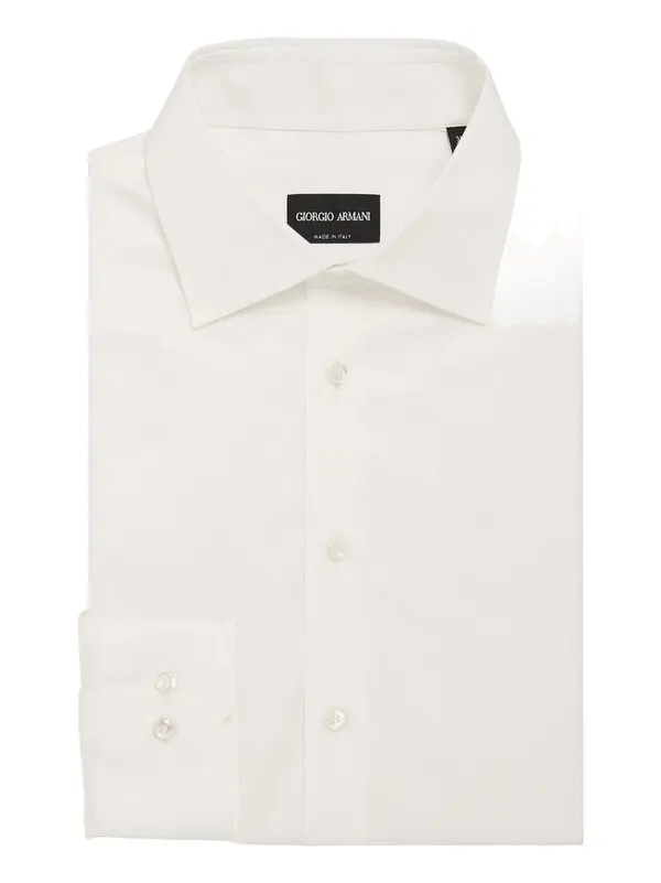 Giorgio Armani Cotton Poplin Shirt - White