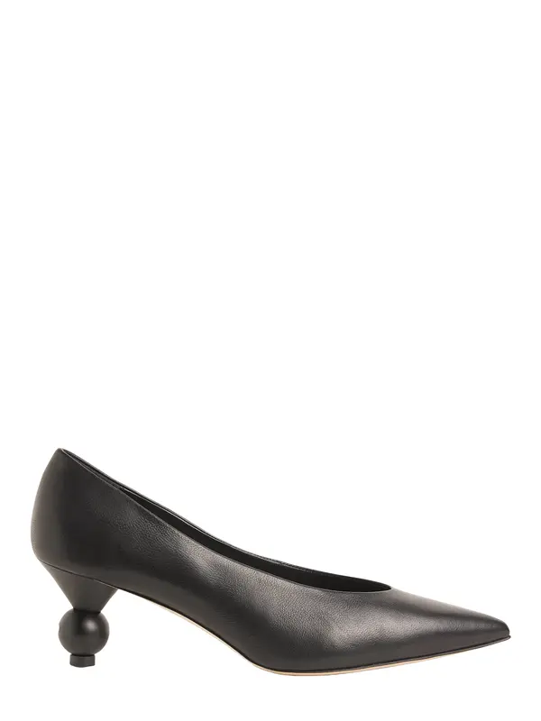 Max Mara Leather Renza Pumps - Black